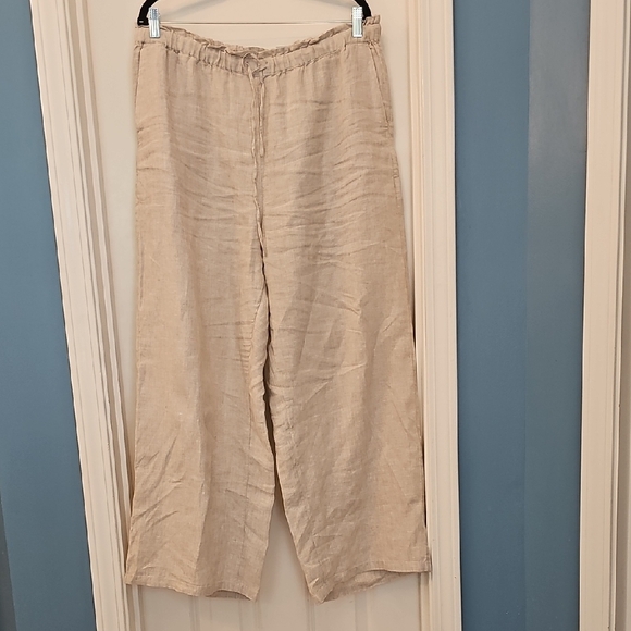J. Crew | Pants & Jumpsuits | J Crew Light Tan Linen Trousers | Poshmark